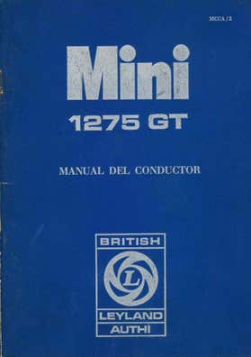 Milanuncios - Manual de Uso Mini 1275 GT