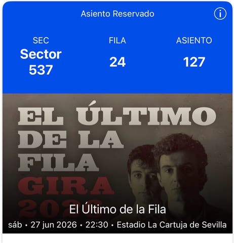Milanuncios - Entradas El Ultimo de la fila Sevilla 27