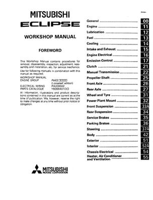 Milanuncios - Manual de Taller Mitsubishi Eclipse 1991