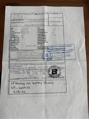 Milanuncios - fotocopia compulsada ficha tecnica carro