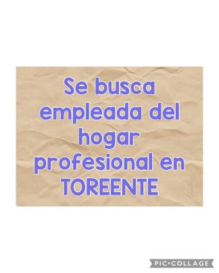 Milanuncios - Se busca empleada en TORRENTE