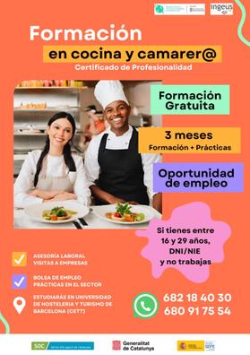 Milanuncios - FORMACIÓN GRATUITA COCINA Y CAMARERO/A