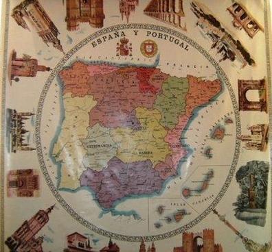 Milanuncios - Mantel Hule Mapa de España y Portugal