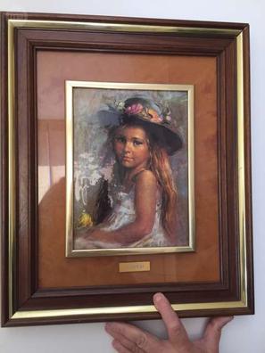 Milanuncios - Cuadro de Vicente Roso niña con flores