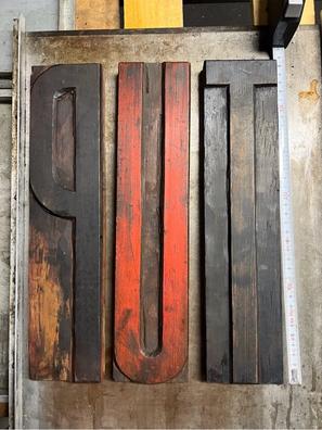 Milanuncios - Letras de madera Imprenta de 35cm