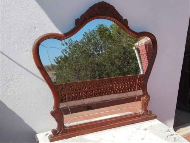 Milanuncios - Espejo madera vintage modernista antiguo