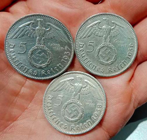 Milanuncios - Lote de 3 monedas de plata Nazis