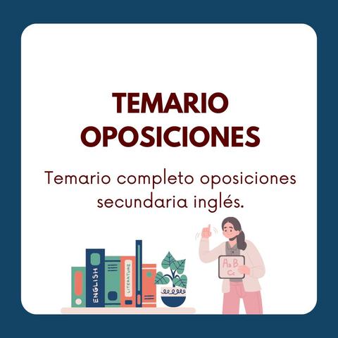 Milanuncios - TEMARIO OPOSICIONES INGLES