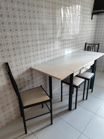 Milanuncios - Mesa extensible cocina + 4 asientos