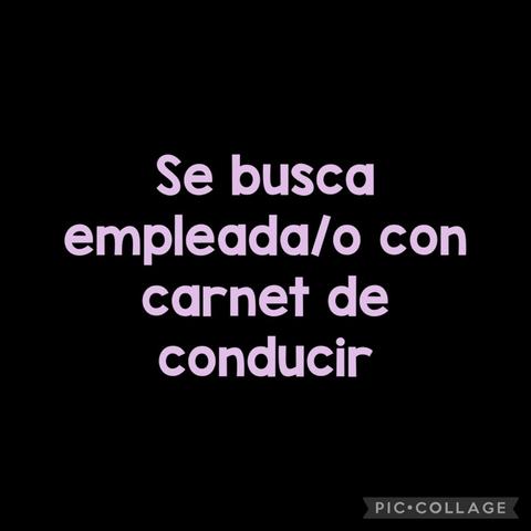 Milanuncios - se busca empleada/o con carnet