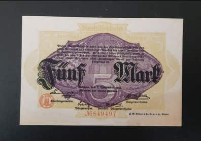 Milanuncios - Billete de 5 Marcos alemanes 1918