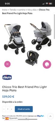 Milanuncios - carrito de bebé marca chicco