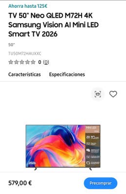 Samsung 50 de segunda mano | Milanuncios