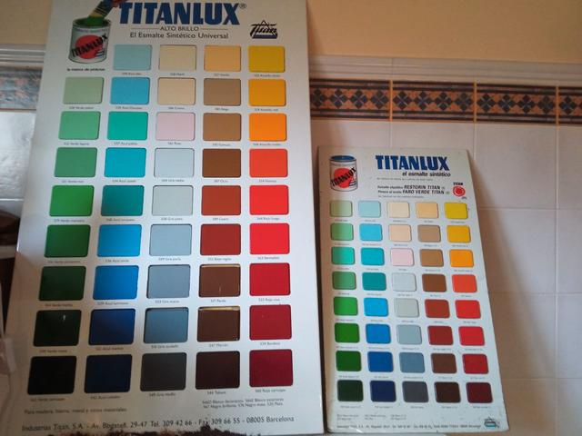Milanuncios - Cartel colores Titanlux chapa. Vintage.