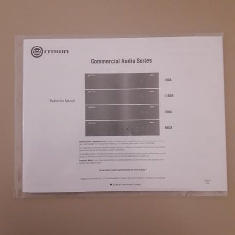 Milanuncios - MANUAL CROWN 180A 1160A 280A 660A SERIE