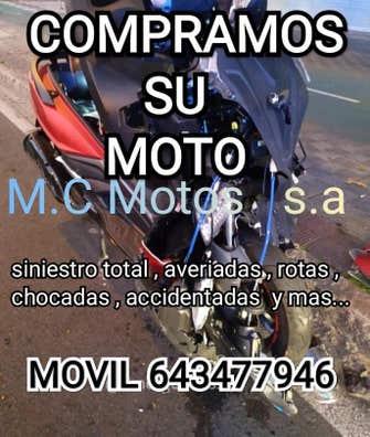 Motos chocada de segunda mano, km0 y ocasión | Milanuncios