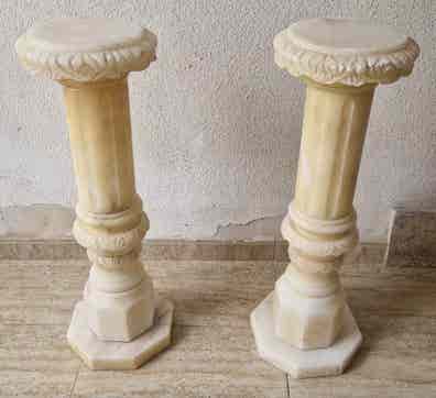 Milanuncios - lote 2 columnas marmol alabastro 1930