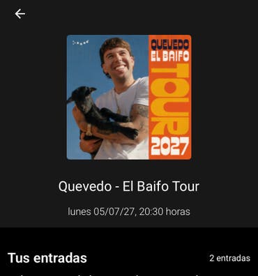 Entradas quevedo Entradas de conciertos a la venta | Milanuncios