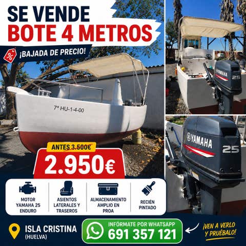 Milanuncios - bote con motor yamaha 25cv enduro