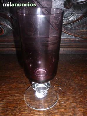 Milanuncios - Antigua copa de cristal en color morado