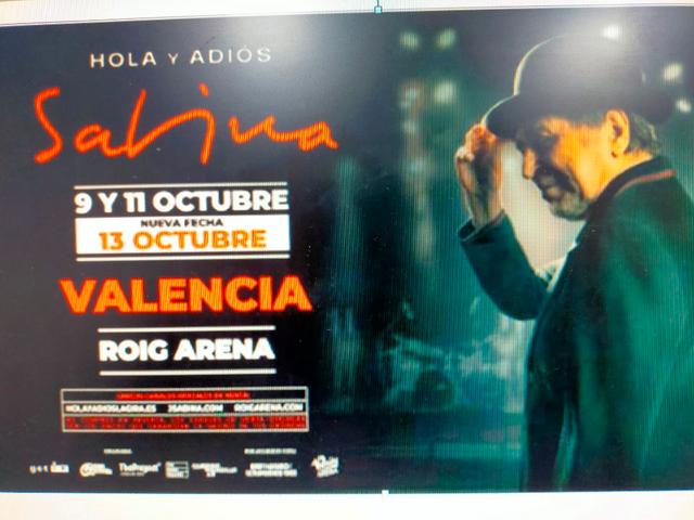 Milanuncios - 2 ENTRADAS JOAQUÍN SABINA VALENCIA 13OCT