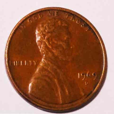 Milanuncios - 1 CENTAVO LINCOLN.1969D.COLOR ROJO BROWN