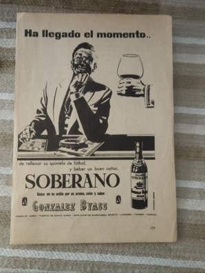 Milanuncios - CUARTILLA PUBLICIDAD BRANDY SOBERANO