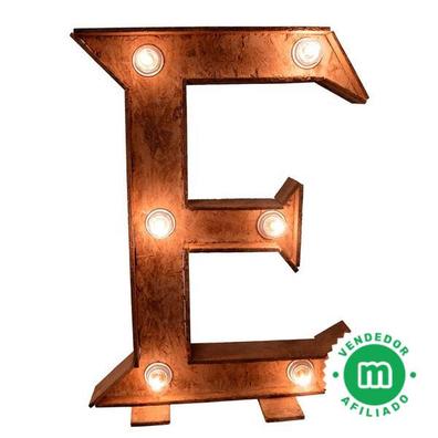 Milanuncios - Letra E madera con luz r5940
