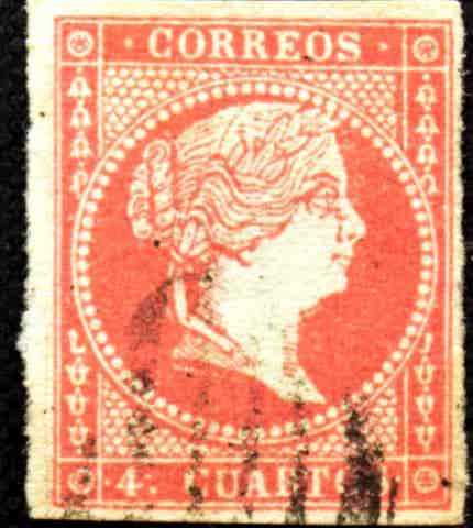 Milanuncios - Sello de Isabel II, 4 Cuartos