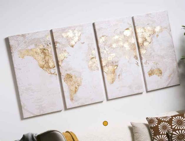 Milanuncios - JUEGO DE 4 CUADROS MAPA MUNDI