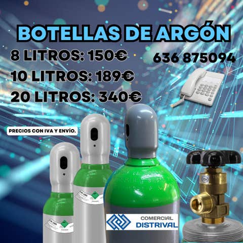 Milanuncios - BOTELLAS DE GAS ARGON SIN ALQUILER