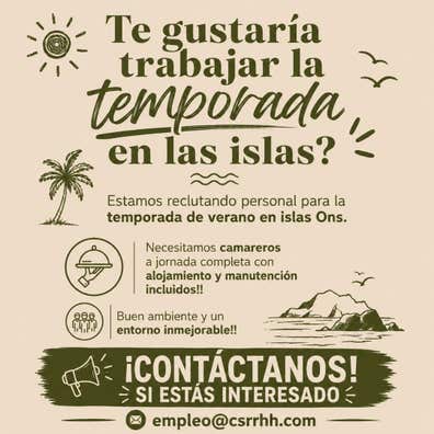 Camarero verano con alojamiento Ofertas de empleo de hostelería ...